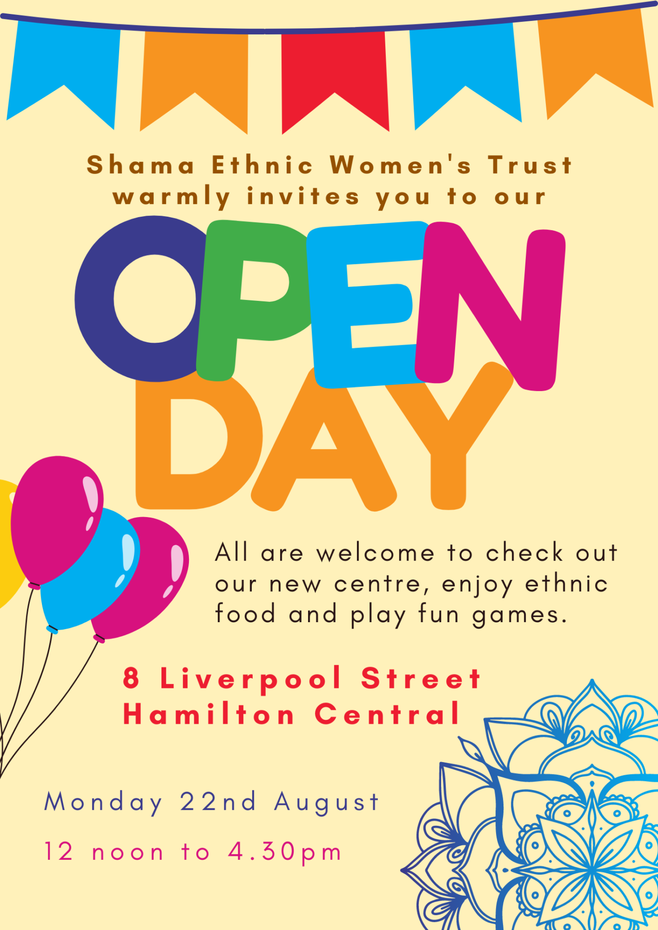 Shama’s Open Day – an Invitation to Check Out our New Centre – Shama